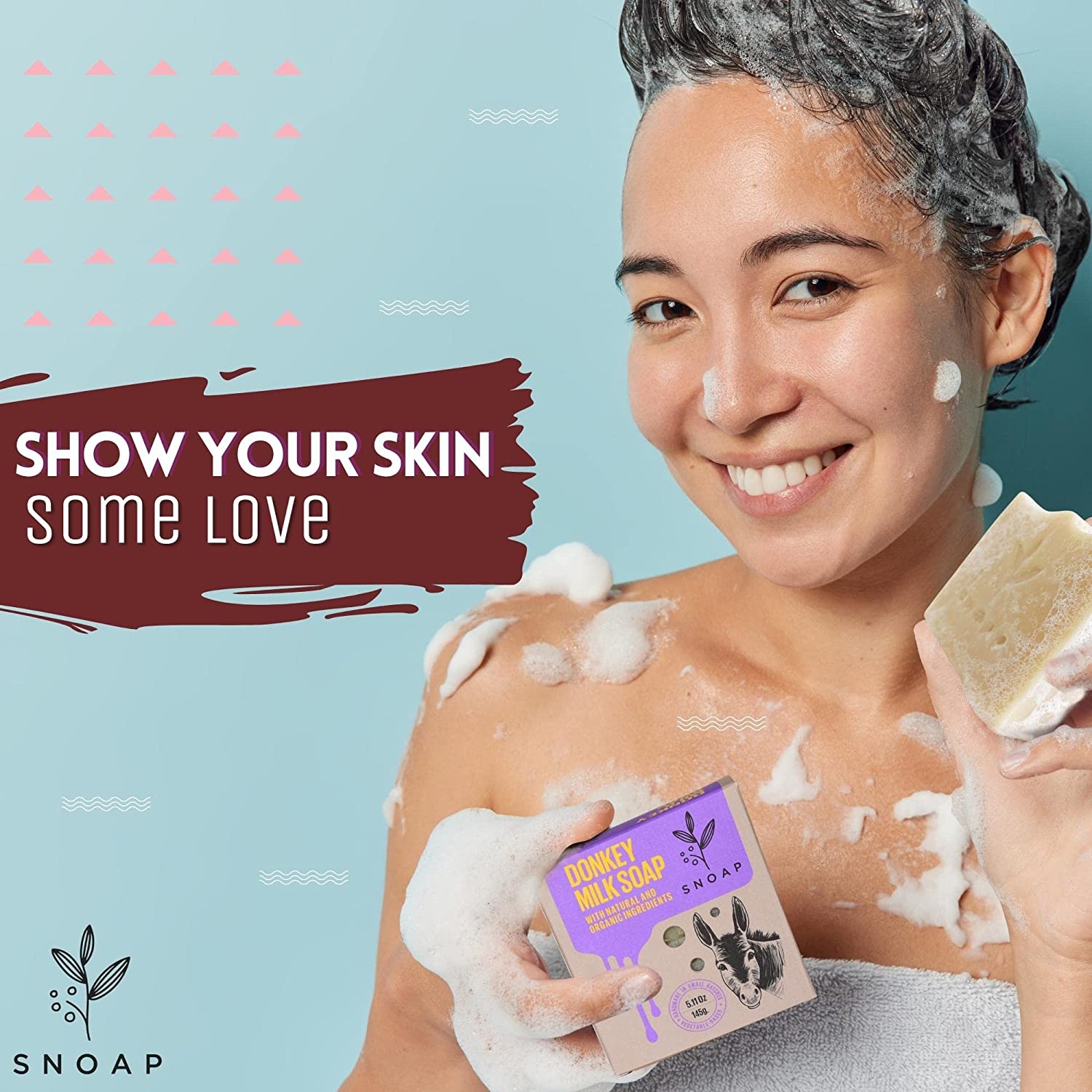Unscented Body & Face Soap Bar made with Donkey Milk – SNOAP